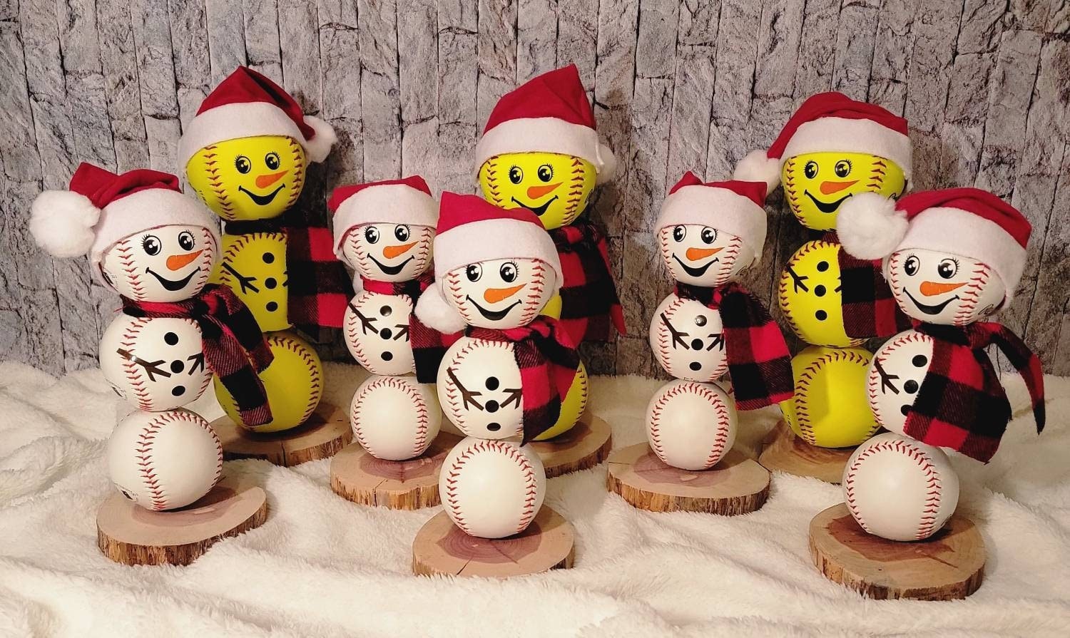 Baseball Snowman - Etsy
