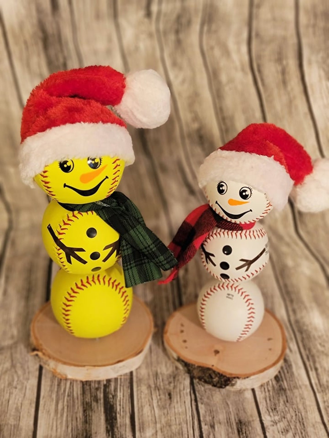 Baseball Snowman - Etsy
