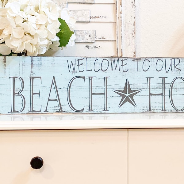 Rustic Beach Sign - Etsy