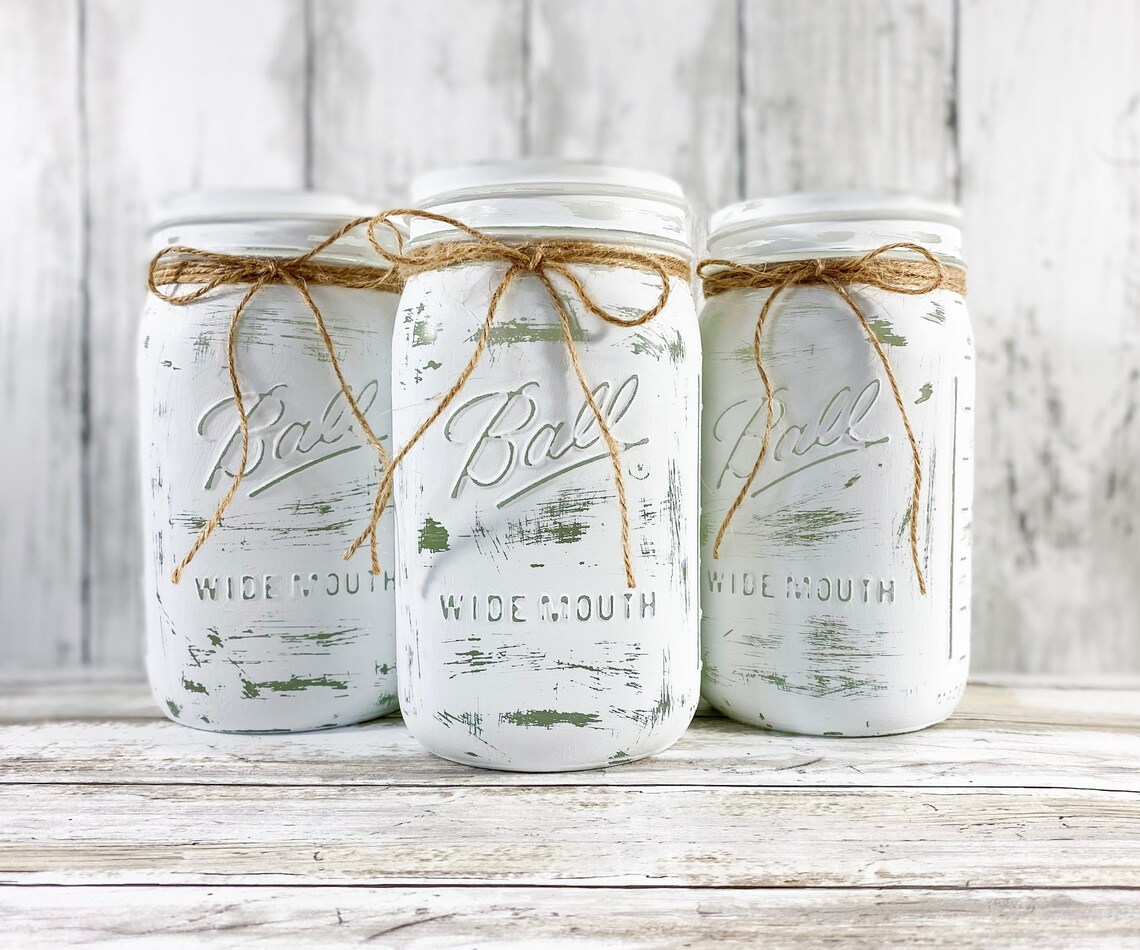 Farmhouse Mason Jars Centerpiece Farmhouse Home Décor | Etsy