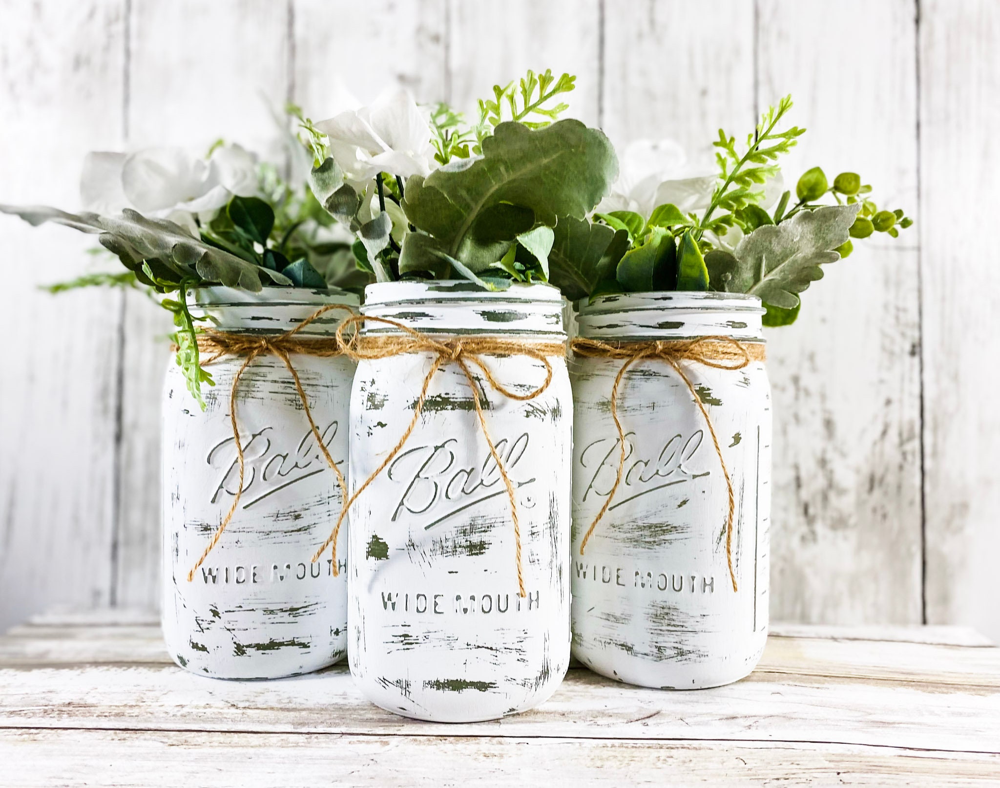 Farmhouse Mason Jars Centerpiece Farmhouse Home Décor | Etsy