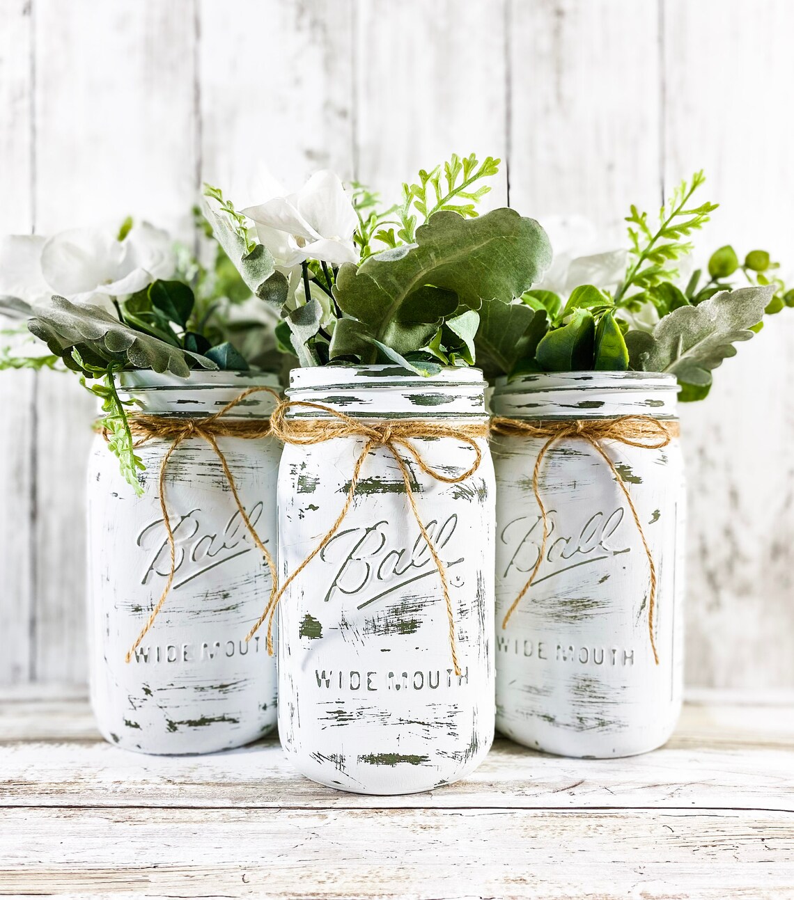 Farmhouse Mason Jars Centerpiece Farmhouse Home Décor | Etsy