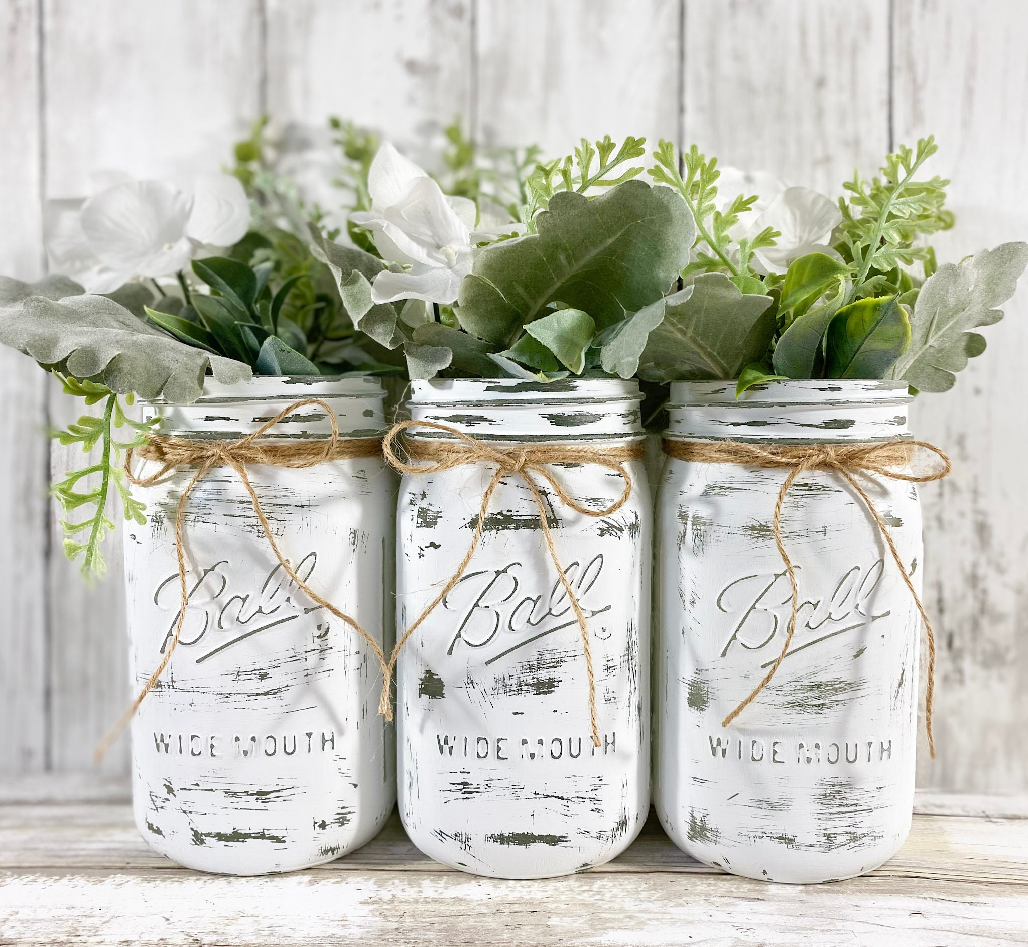 Farmhouse Mason Jars Centerpiece Farmhouse Home Décor | Etsy