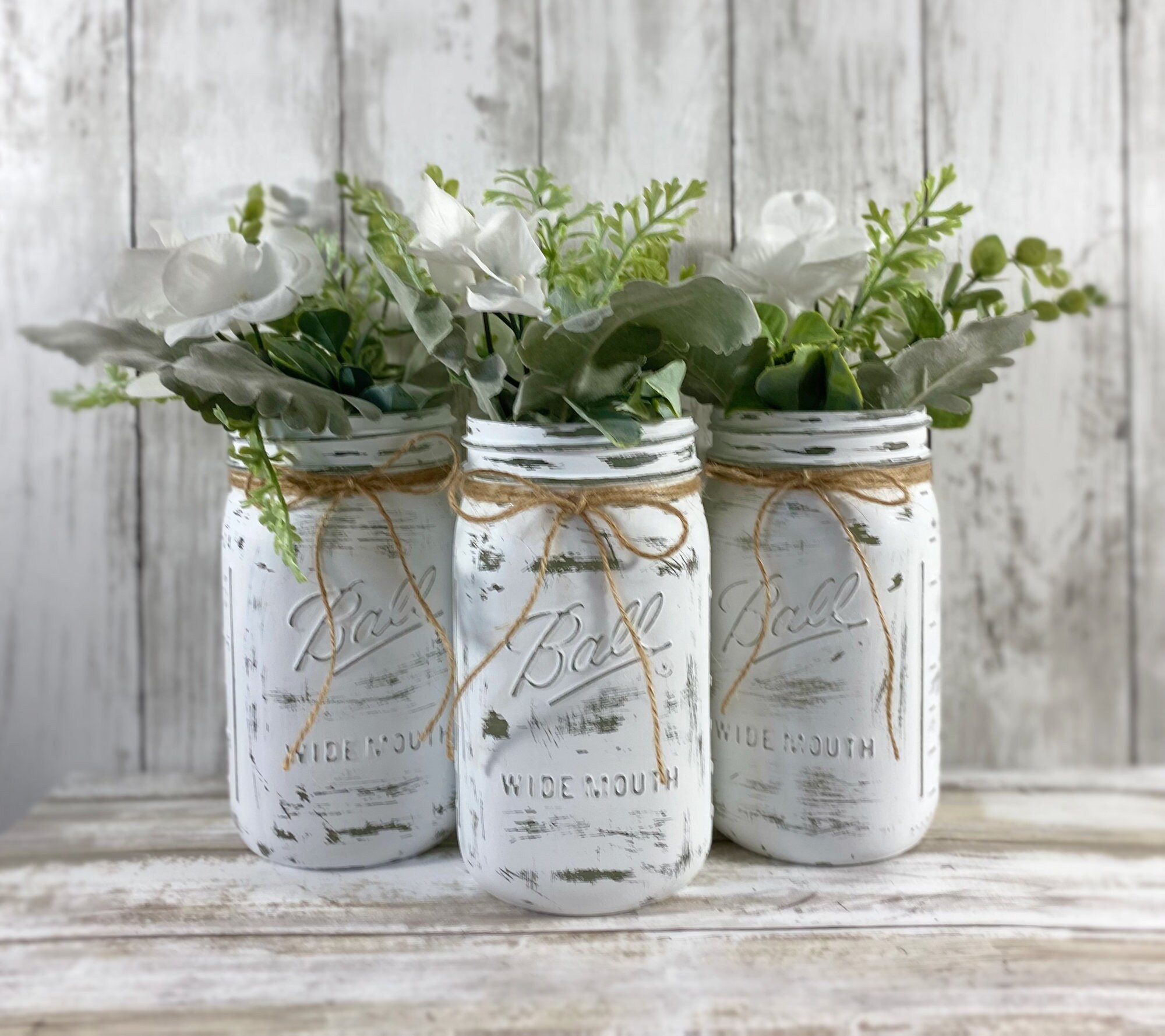Farmhouse Mason Jars Centerpiece Farmhouse Home Décor | Etsy