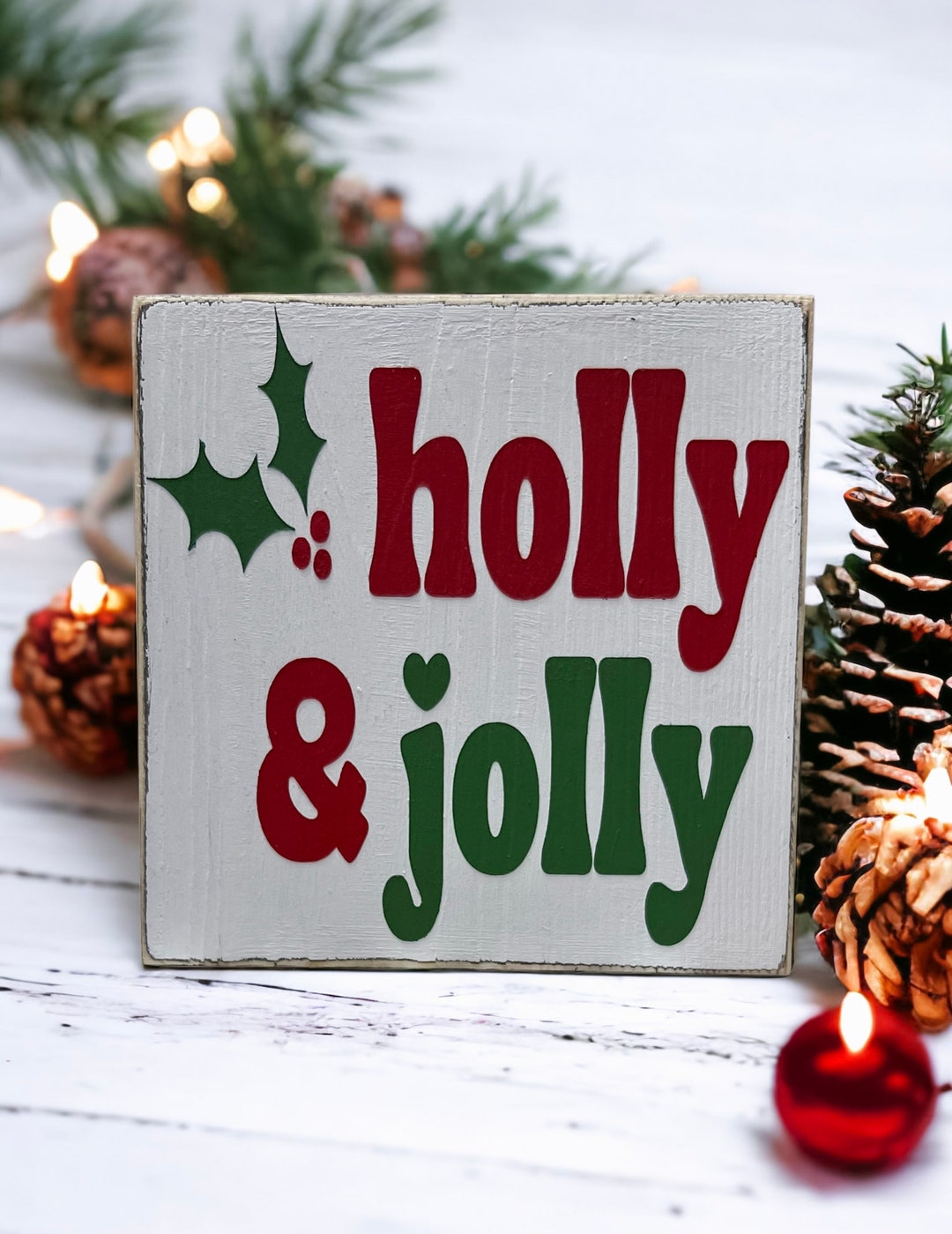 Christmas Decor Sign, Simple Tiered Tray Decor, Sign, Mini Tiered Tray ...