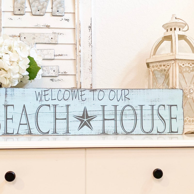 Rustic Beach Sign - Etsy