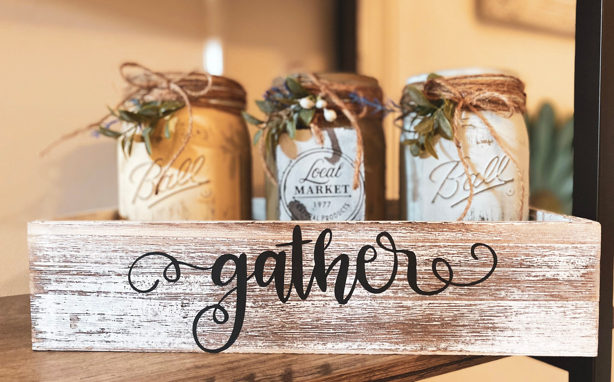 Farmhouse Mason Jars Centerpiece Rustic Mason Jars Rustic - Etsy