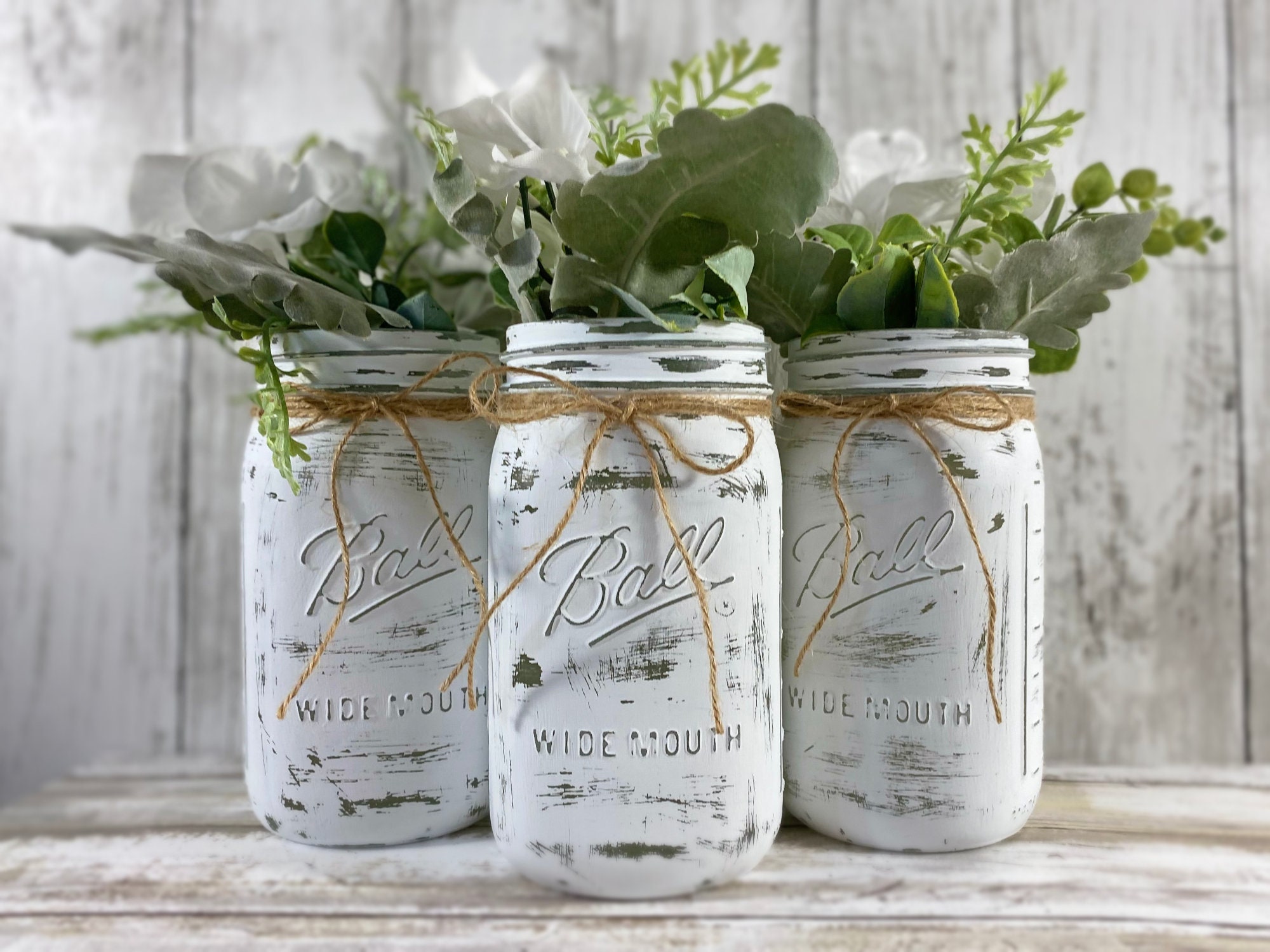 Farmhouse Mason Jars Centerpiece Farmhouse Home Décor | Etsy