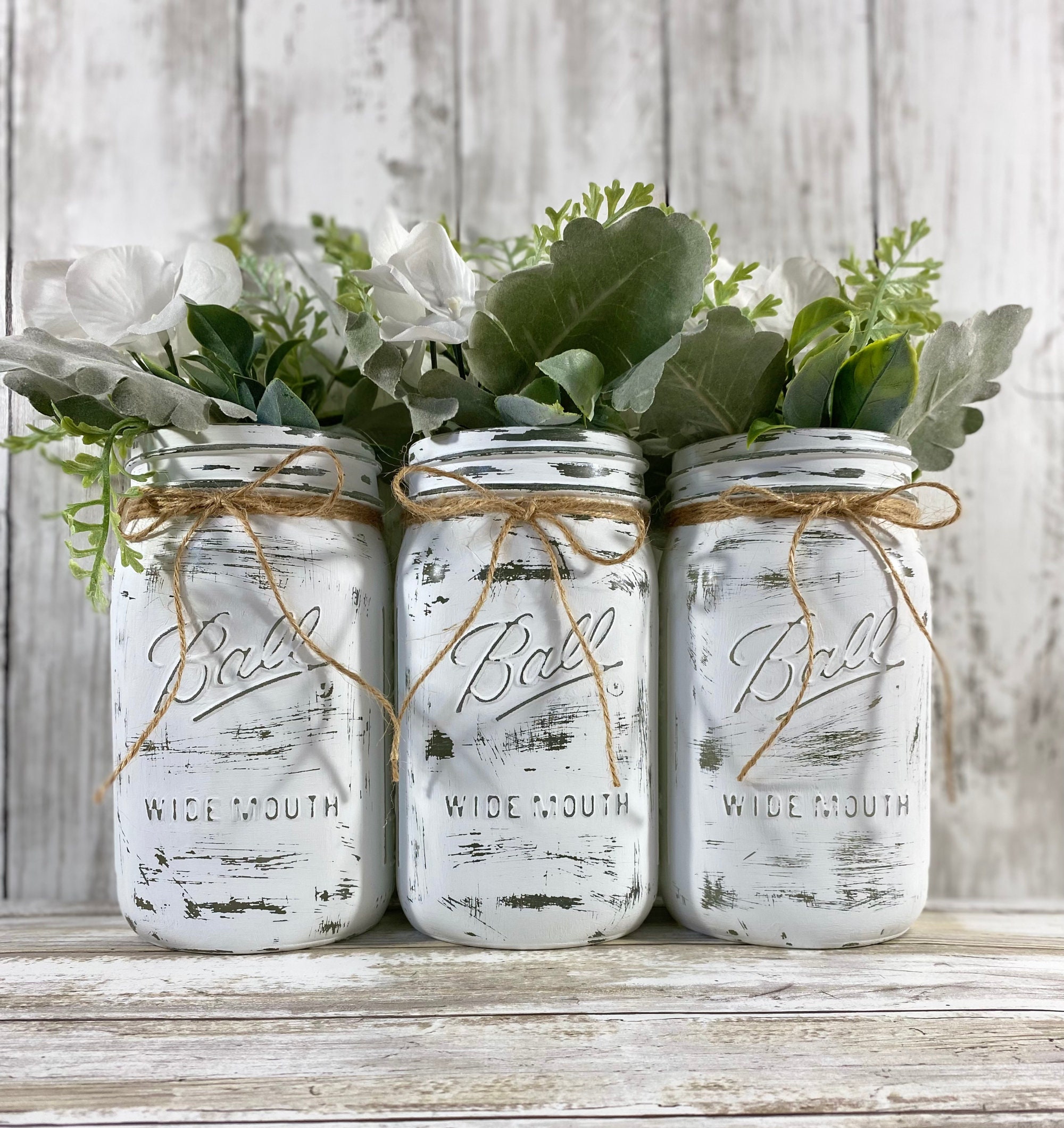 Farmhouse Mason Jars Centerpiece Farmhouse Home Décor | Etsy