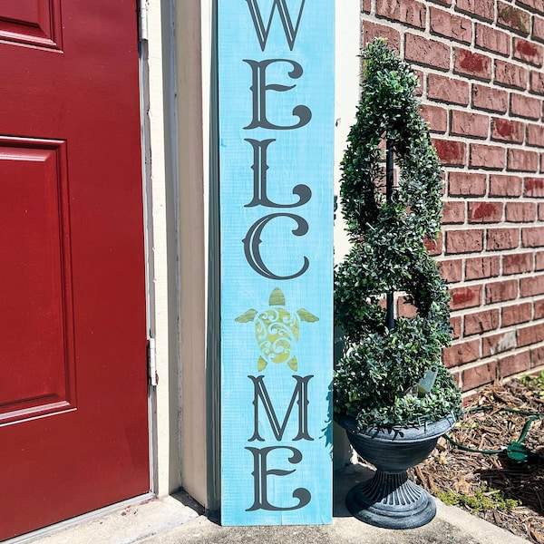 Outdoor Coastal Welcome Sign - Etsy