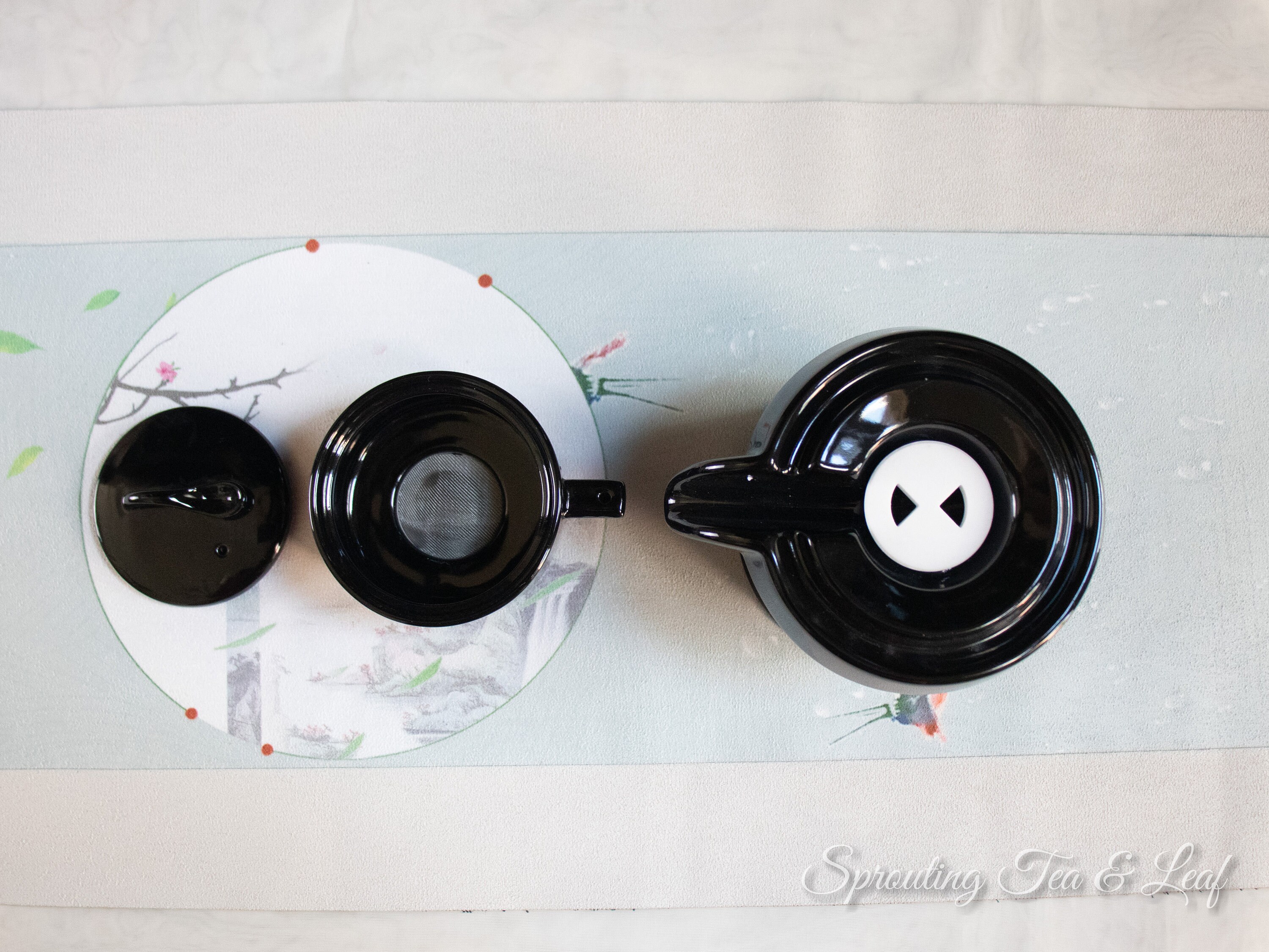 Lazy Millstone Golden Maple Chinese Black Ceramic Tea Set | Etsy