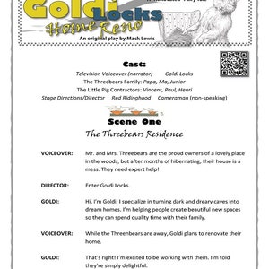 Goldilocks and the Three Bears Readers Theater - Etsy