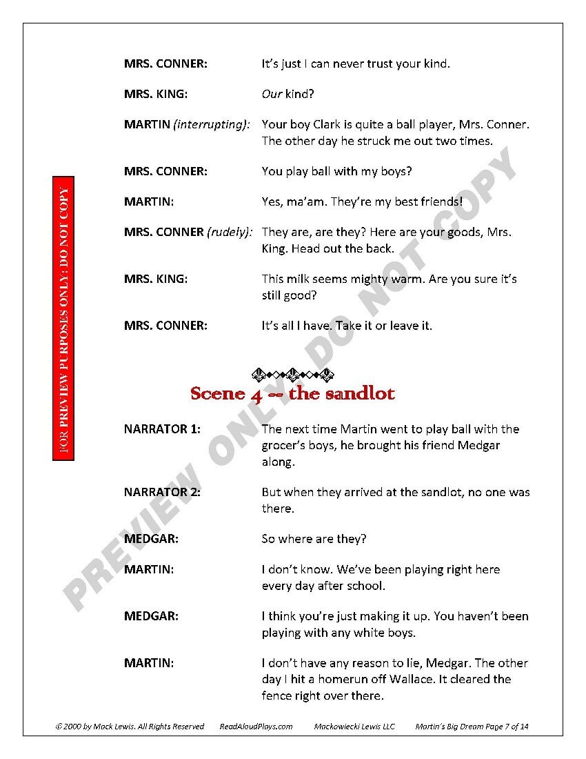 Martin's Big Dream Reader's Theater: the Childhood of Martin Luther ...