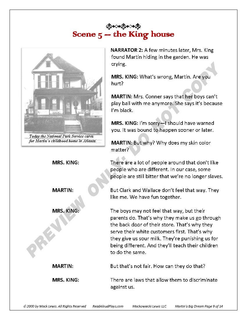 Martin's Big Dream Reader's Theater: the Childhood of Martin Luther ...