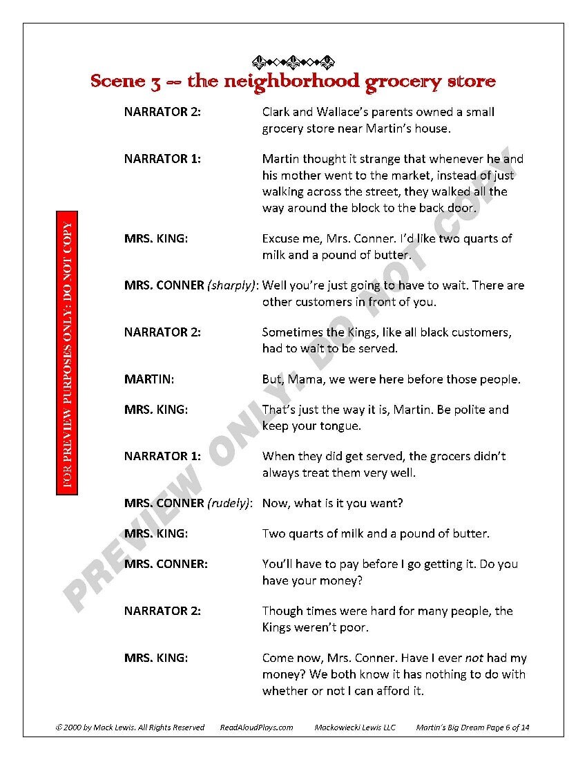 Martin's Big Dream Reader's Theater: the Childhood of Martin Luther ...