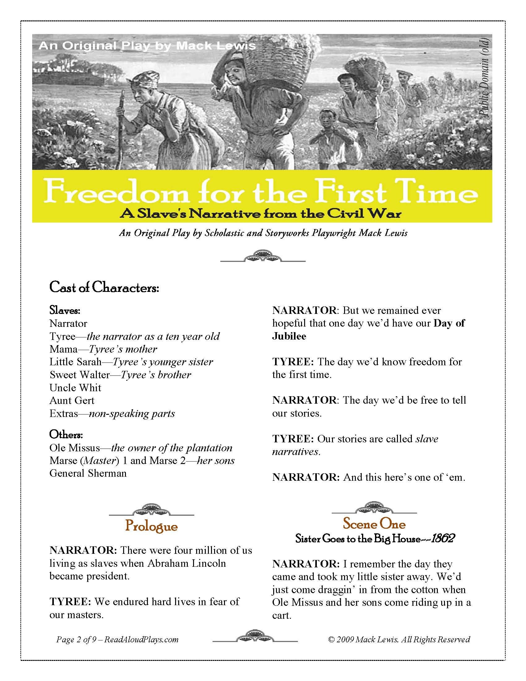Juneteenth: Freedom for the First Time Readers Theater - Etsy