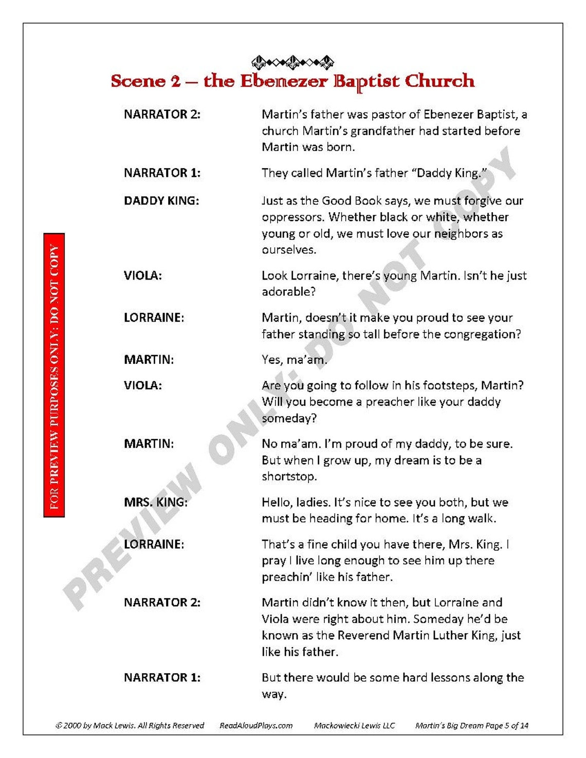 Martin's Big Dream Reader's Theater: the Childhood of Martin Luther ...