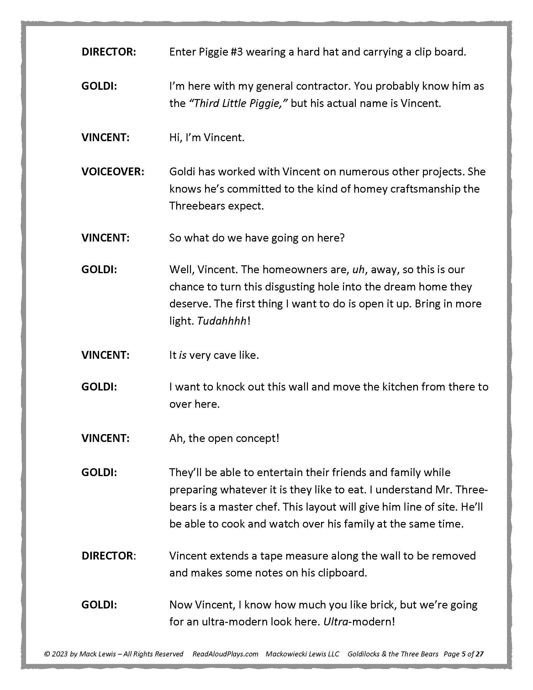 Goldilocks and the Three Bears Readers Theater - Etsy