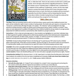 Goldilocks and the Three Bears Readers Theater - Etsy