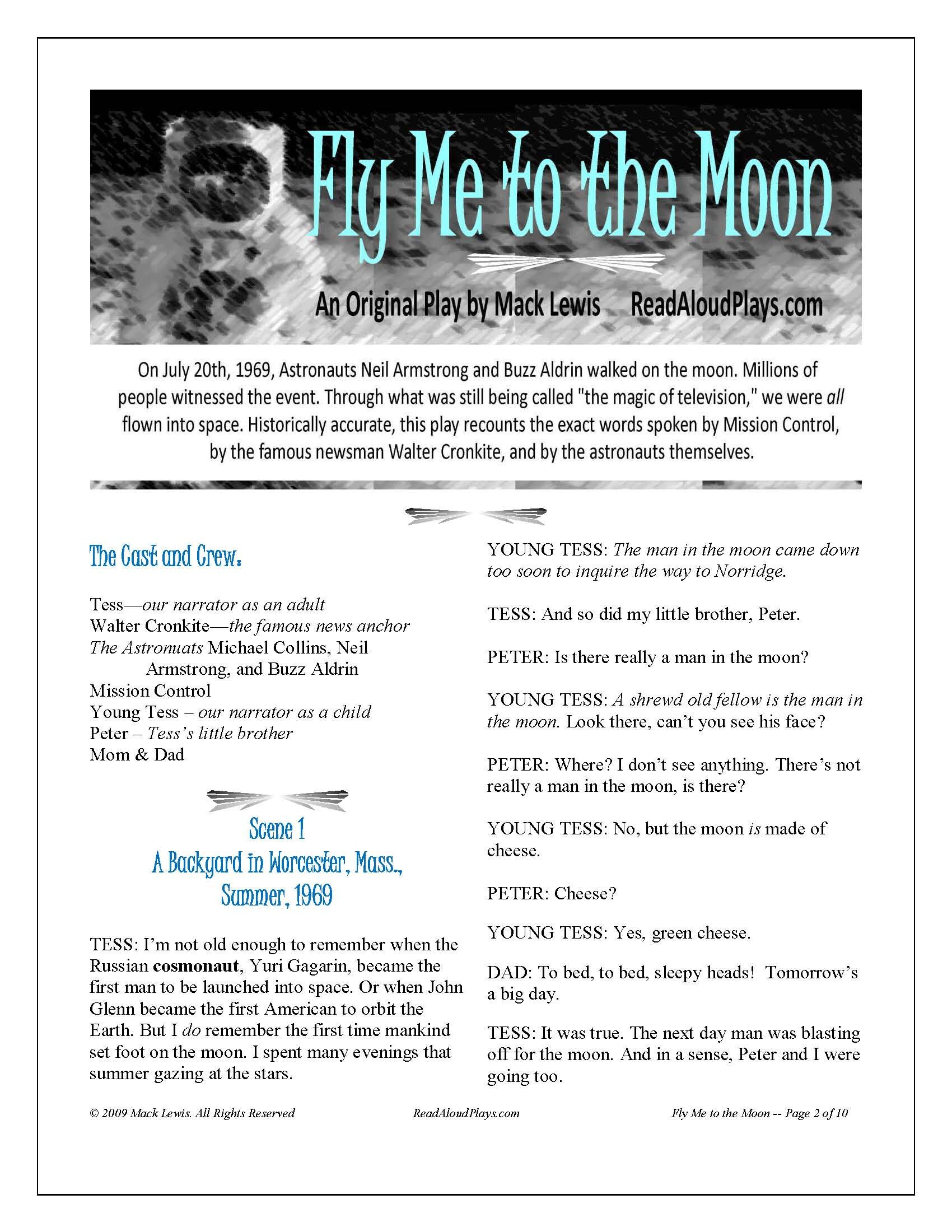 Apollo Moon Landing Readers Theater Play Script - Etsy UK