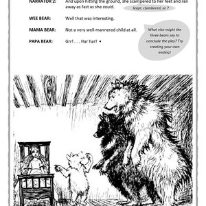 Goldilocks and the Three Bears Readers Theater - Etsy
