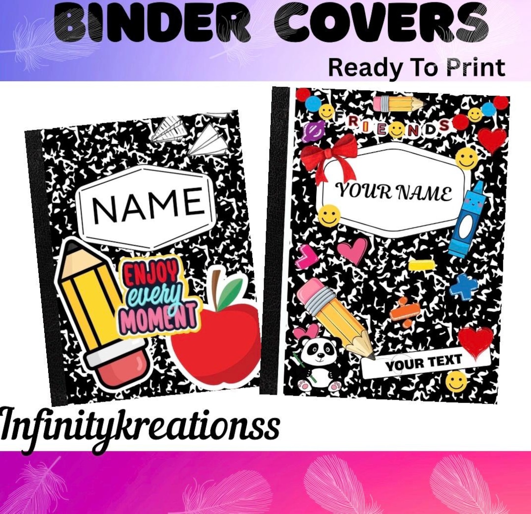 Custom Composition Book Cover: Personalized Design (instant Download - Etsy