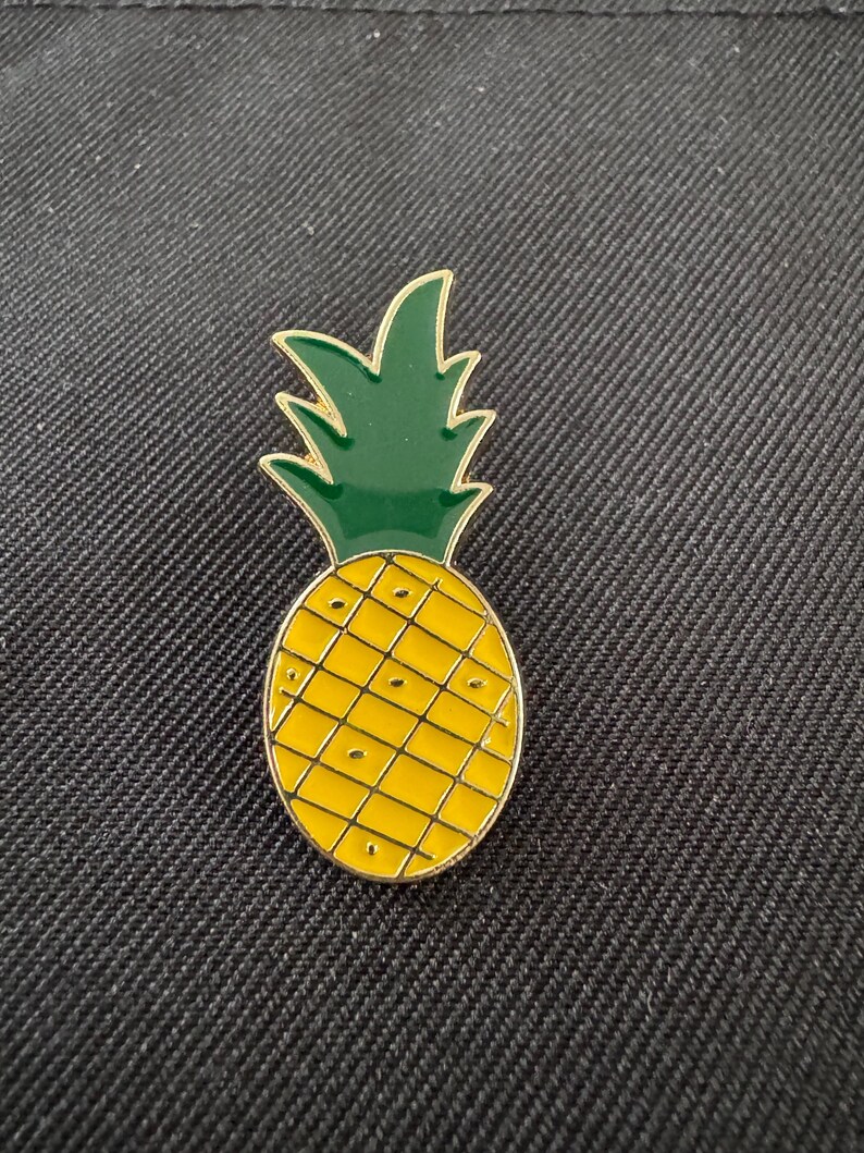 Pineapple Enamel Pin - Etsy