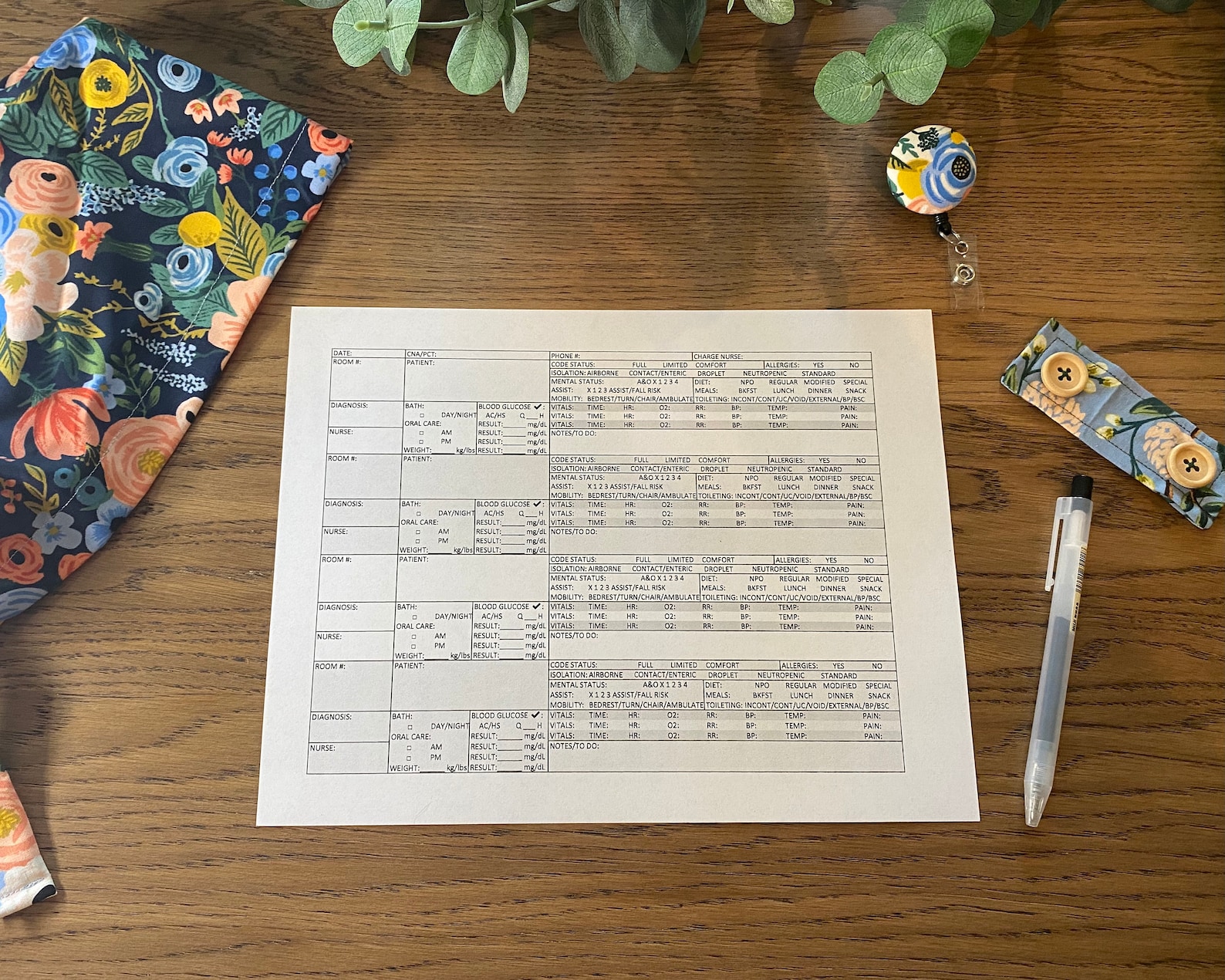 CNA/PCT Work Sheet - Etsy