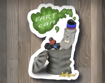 Fart Can Sticker - Etsy