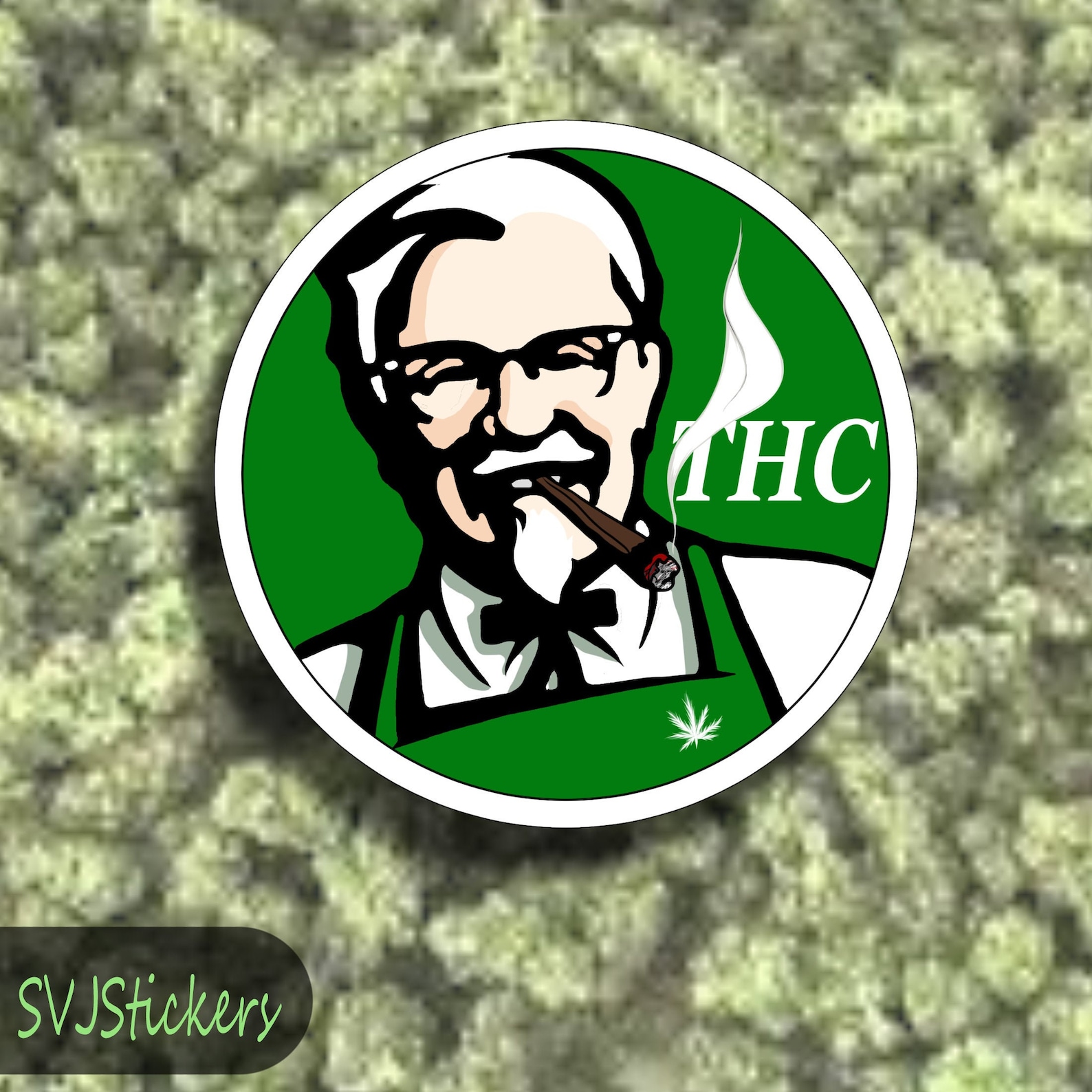 THC sticker cool KFC vinyl decal cool weed stickers | Etsy