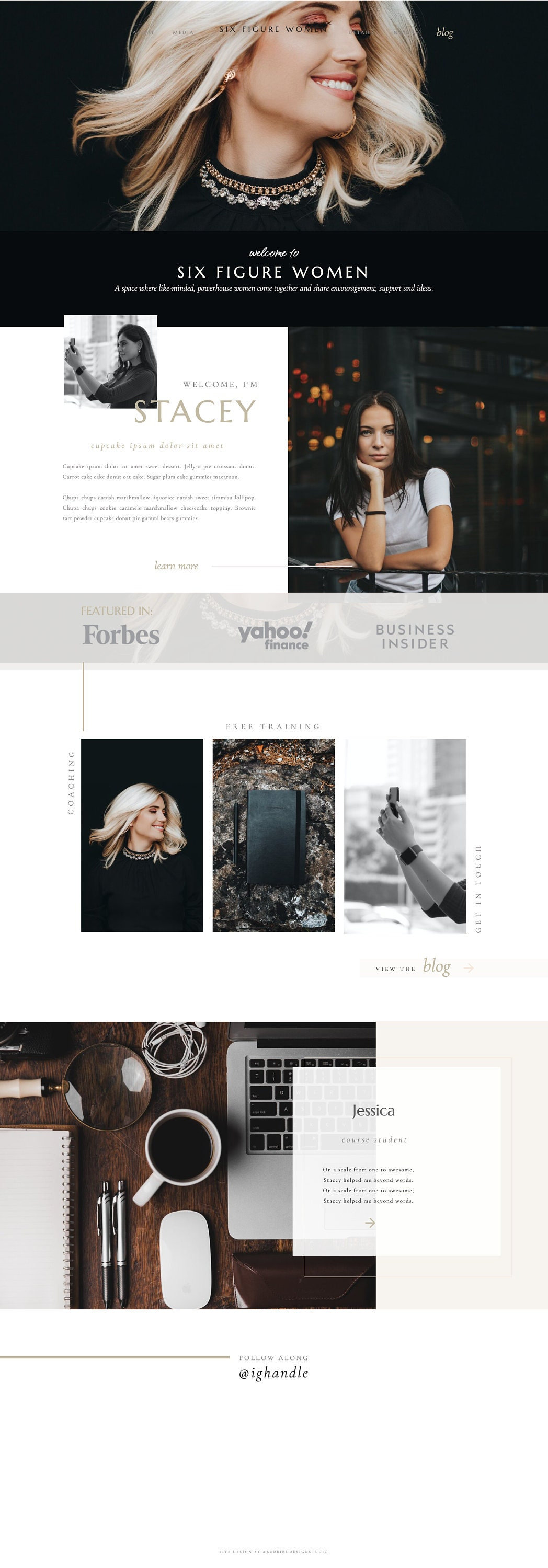 Showit Template for Business Coaches, Female Entrepreneurs, Course ...