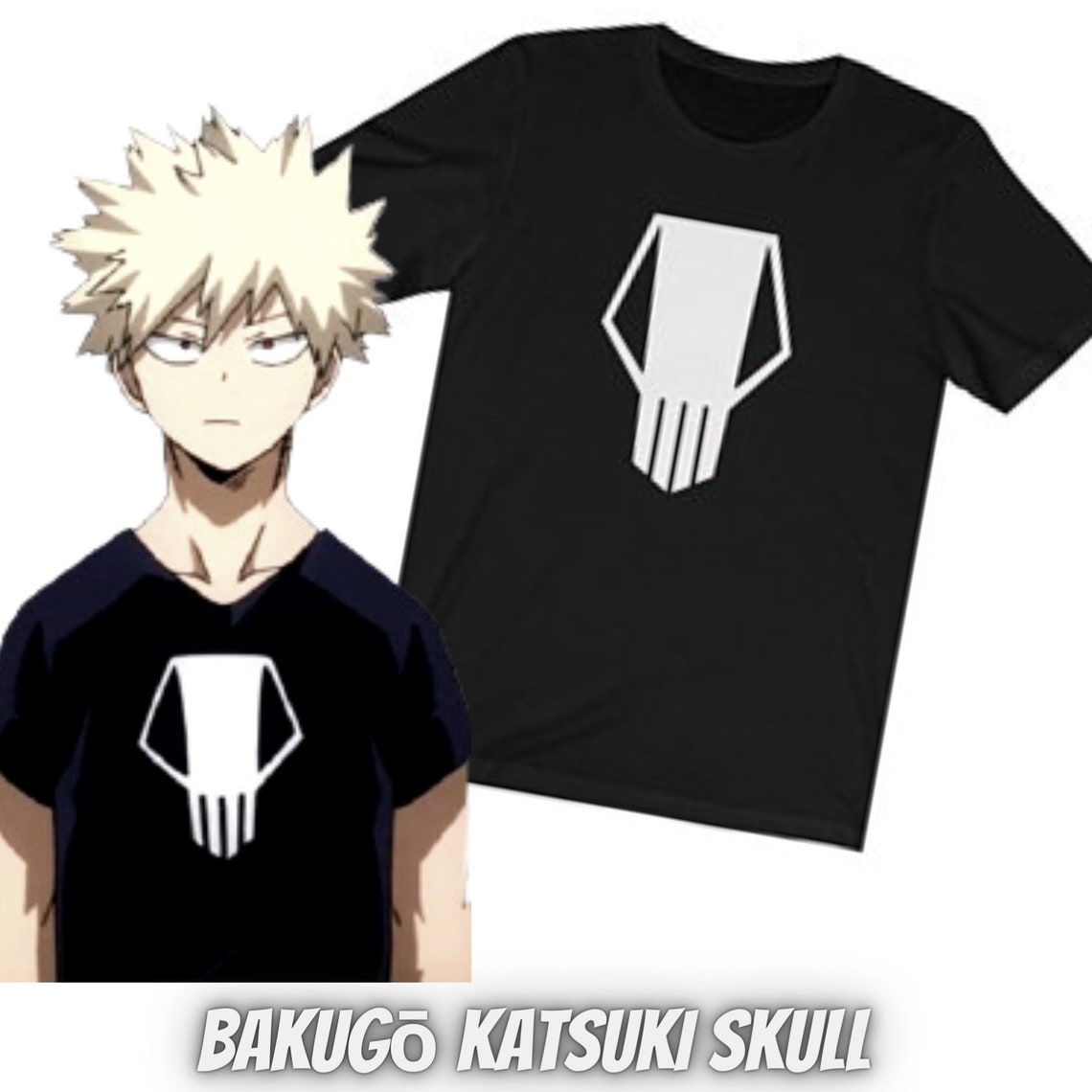 Unisex Bakugo Katsuki Skull T-Shirt My Hero Academia | Etsy