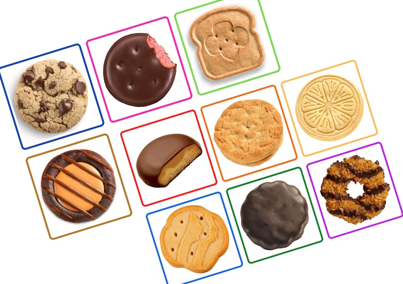 Girl Scout Cookie Memory Game - ABC Bakers - Etsy