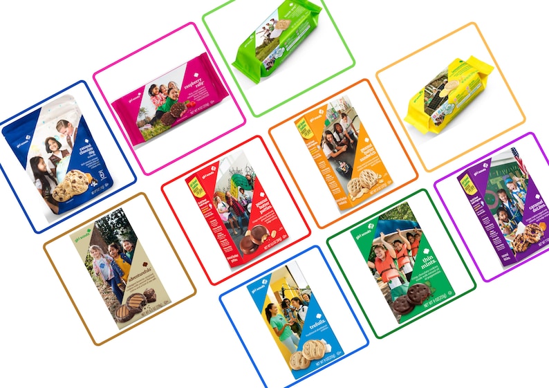 Girl Scout Cookie Memory Game - ABC Bakers - Etsy