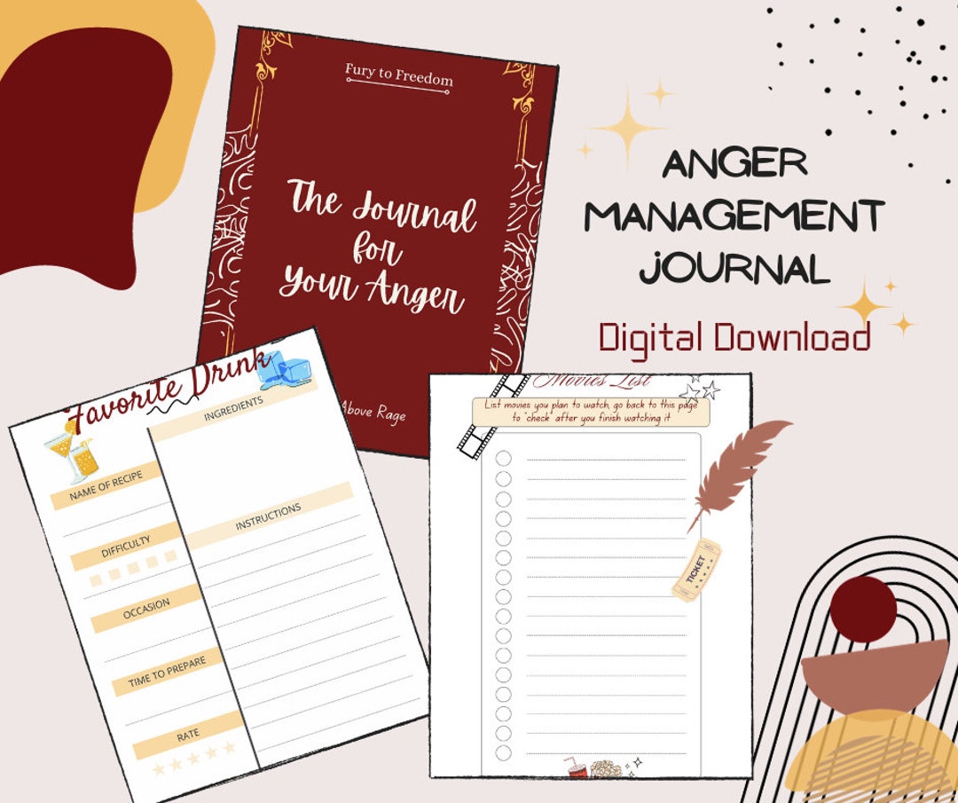 The Journal for Your Anger - Anger Journal - Vintage Red Cover Journal ...