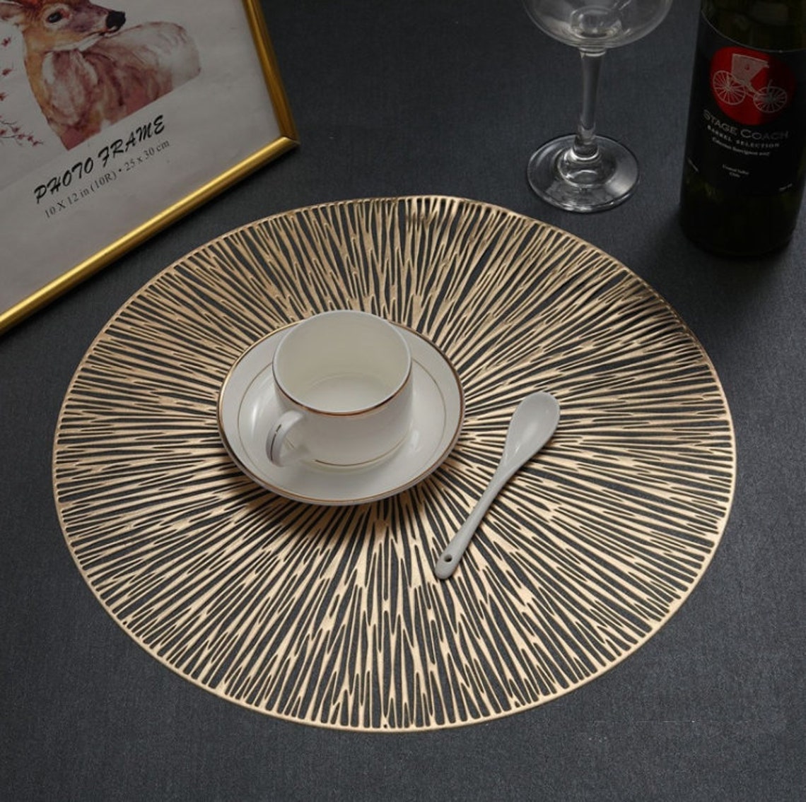 Luxurious Dinning/ Kitchen Table Mat Set Gold & Silver - Etsy