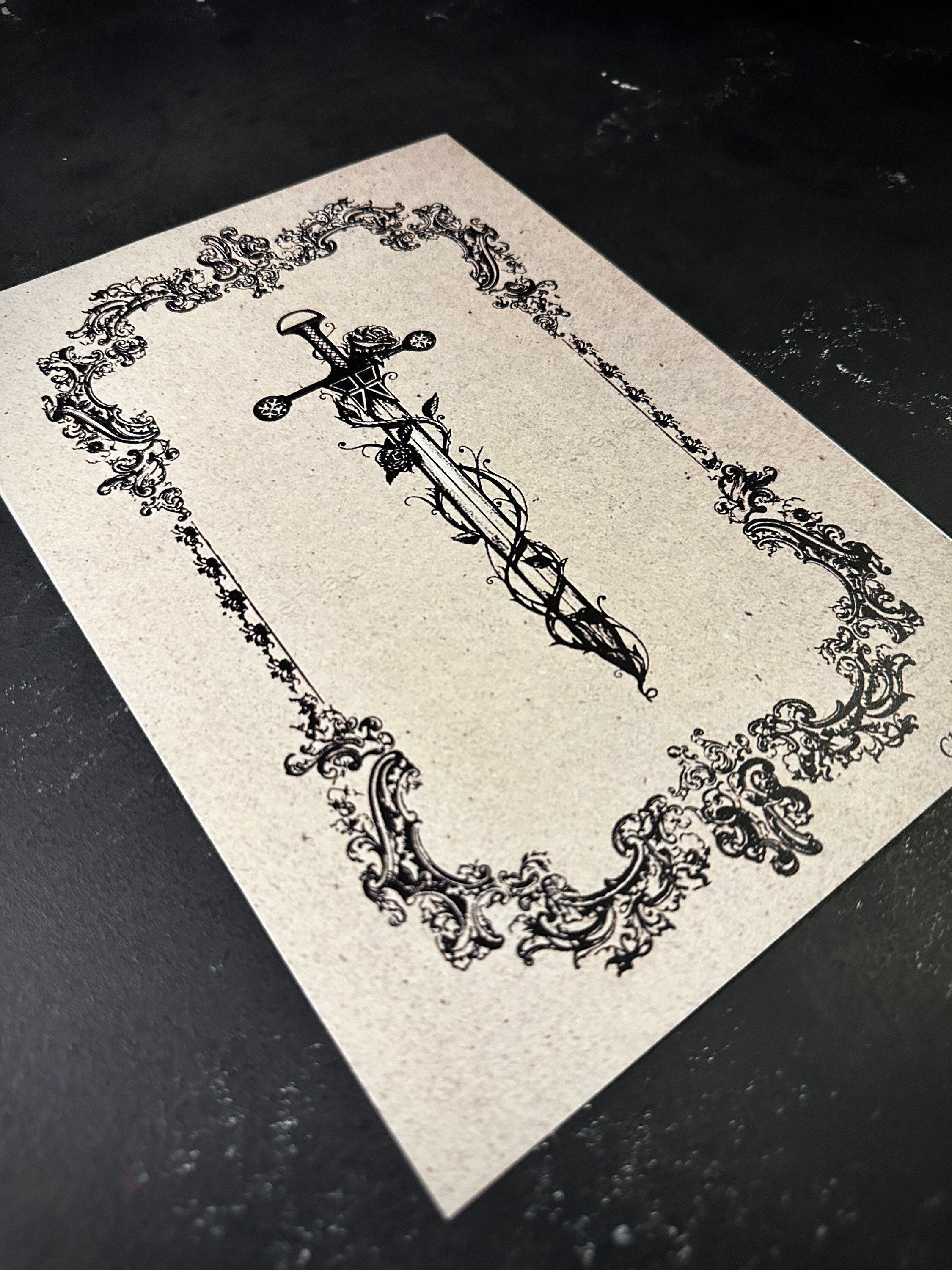 Enchanted Forest Rose and Dagger Art Magical Woodland Weapon - Etsy Canada