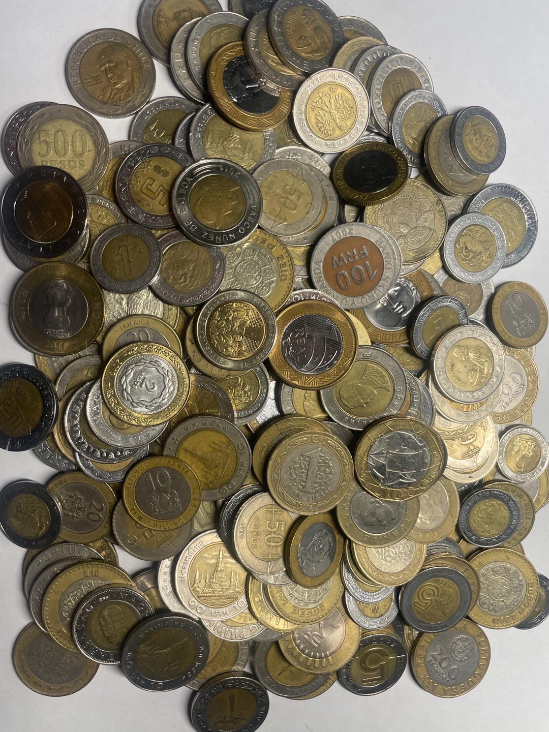 Bi-metal Coin Set / 10 Different Bi-metallic Coins - Etsy