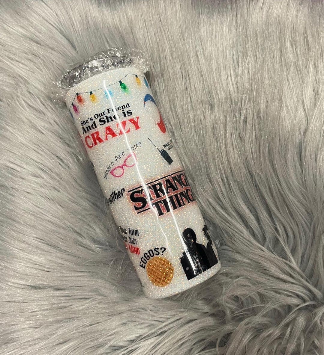 Stranger Things Inspired Full Glitter Tumbler - Etsy