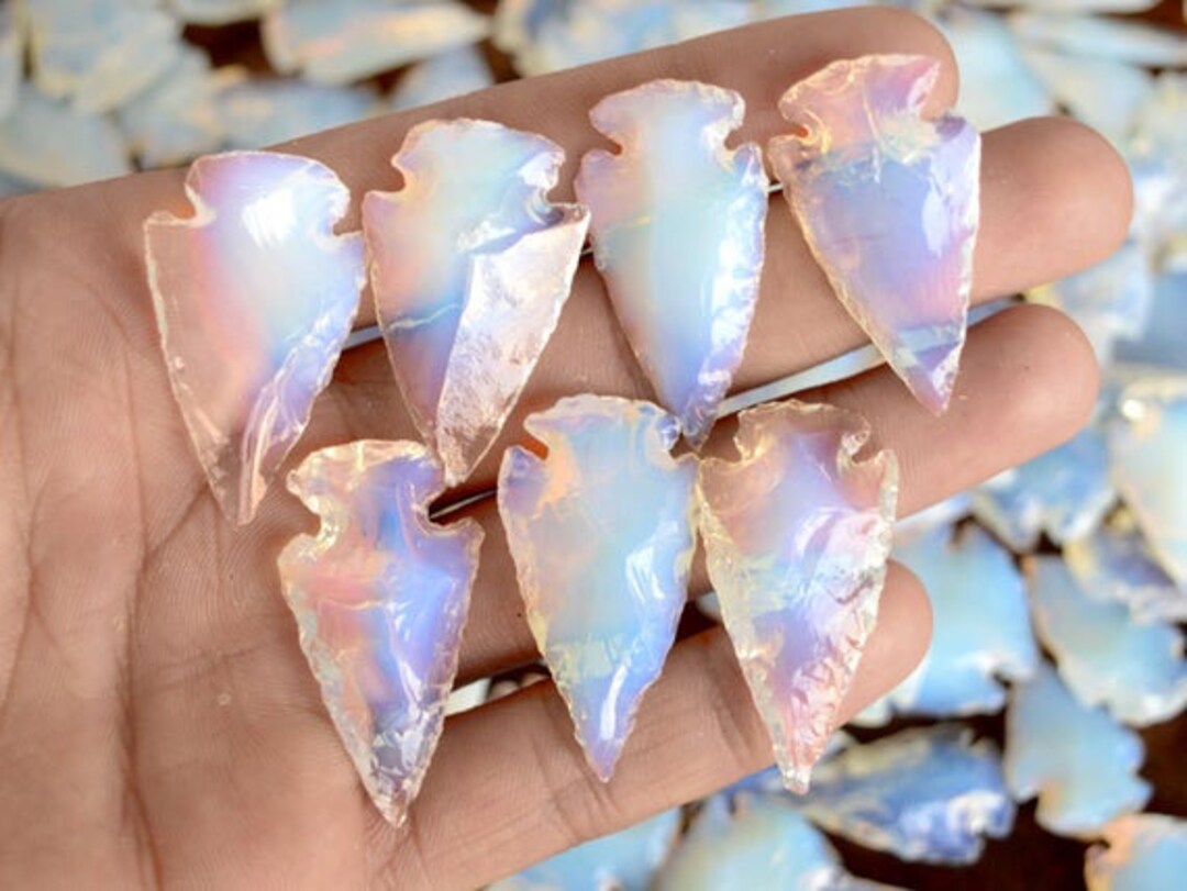 Big Opalite Arrowhead / Opalite Aero Head Black Obsidian Arrowhead ...