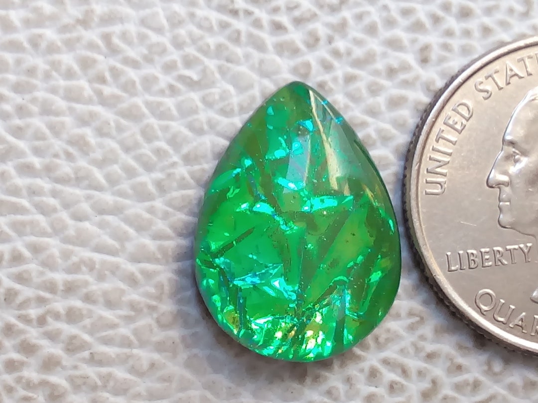 Synthtic Opal With Himalayan Crystal Doublet Gemstone - Etsy