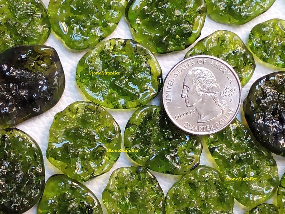 Raw Face Moldavite Crystal Glass Wholesale Moldavite Glass Rough ...