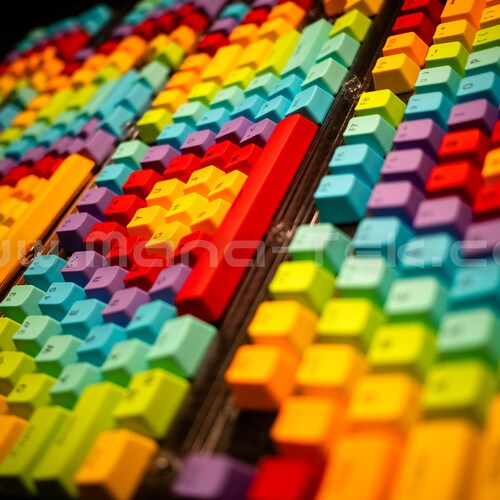 104 Custom Rainbow PBT Keycap Set for Cherry MX Style - Etsy