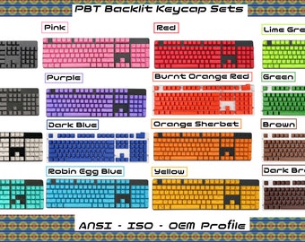 Build Your Own Dual-tone Color 104 PBT Backlit Custom Keycap Set Fits ...