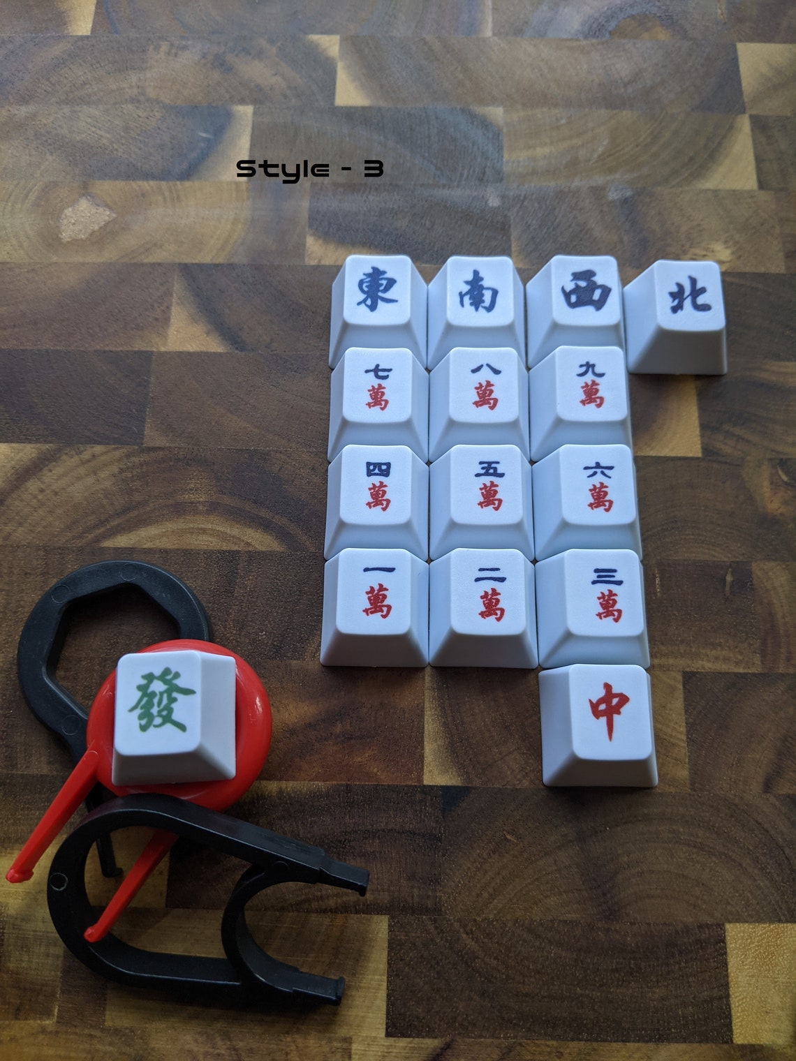 Numpad PBT Keycap Set Mahjong Chinese Characters | Etsy