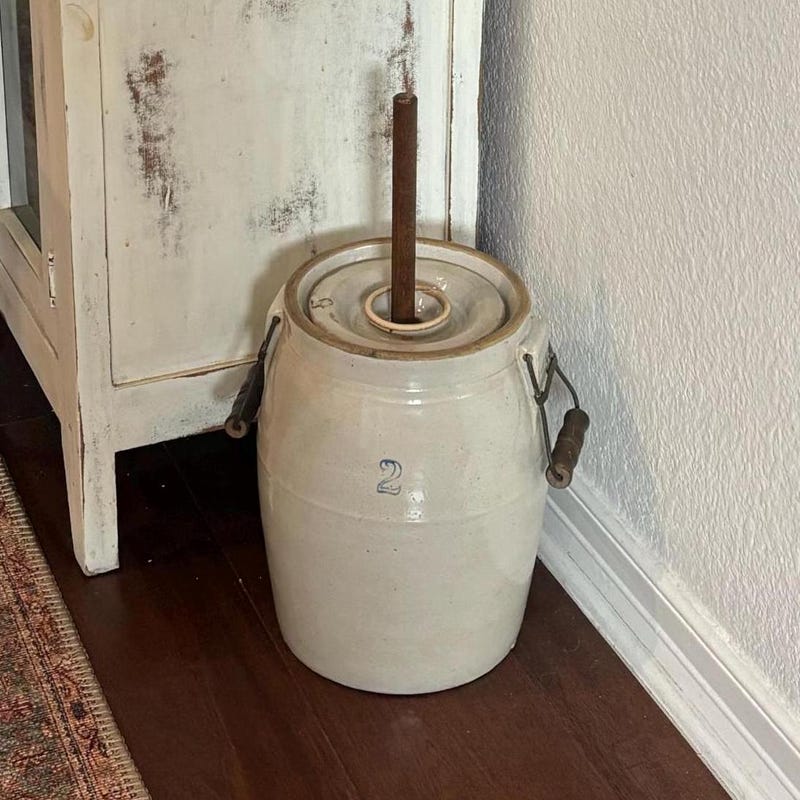 Large Antique Crock - Etsy