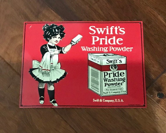 Vintage Swift's Pride Washing Powder Tin Embossed - Etsy
