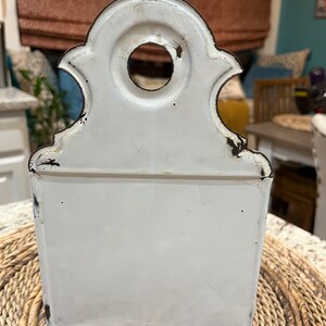 Vintage 1930's RARE German Salz salt Enamelware and Wood Wall Canister ...