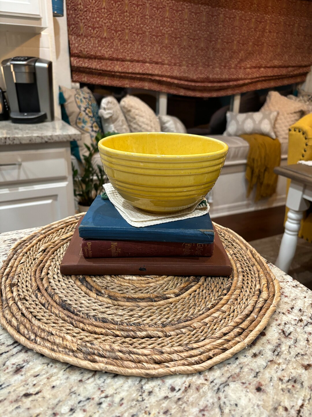 Vintage 1940's Yellow Beehive Mccoy Stoneware Crock Mixing Bowl, Neat ...