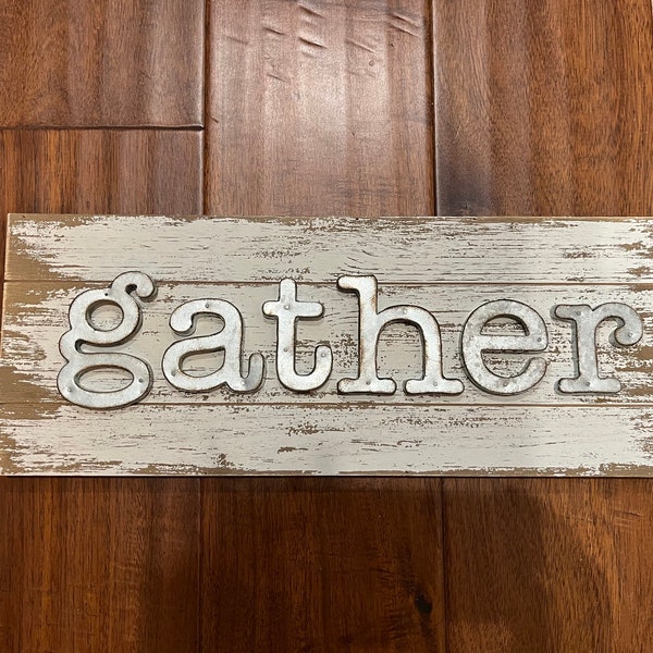 Gather Wood Sign - Etsy